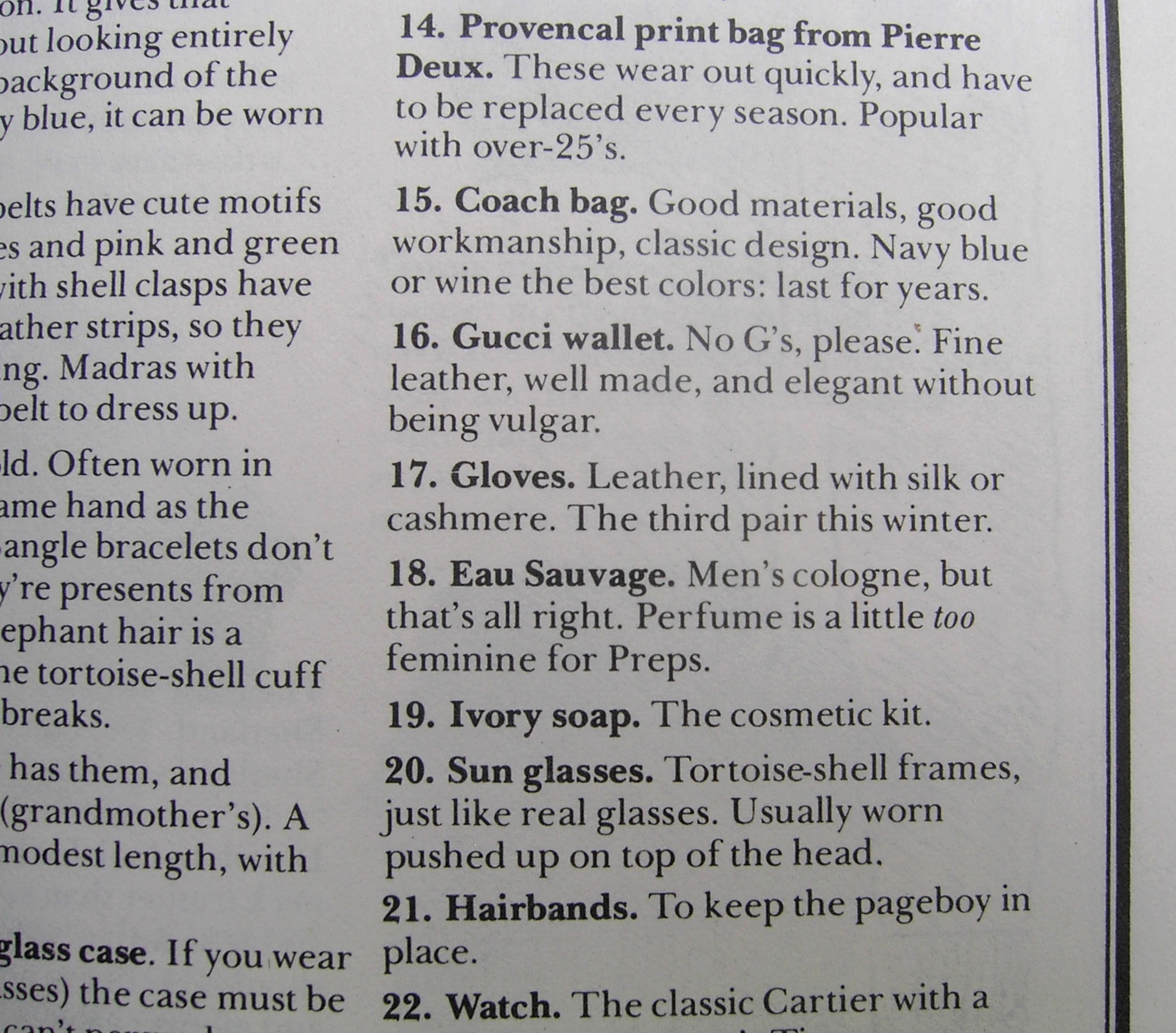 My Back Pages: Perfume in The Preppy Handbook – TINSEL CREATION