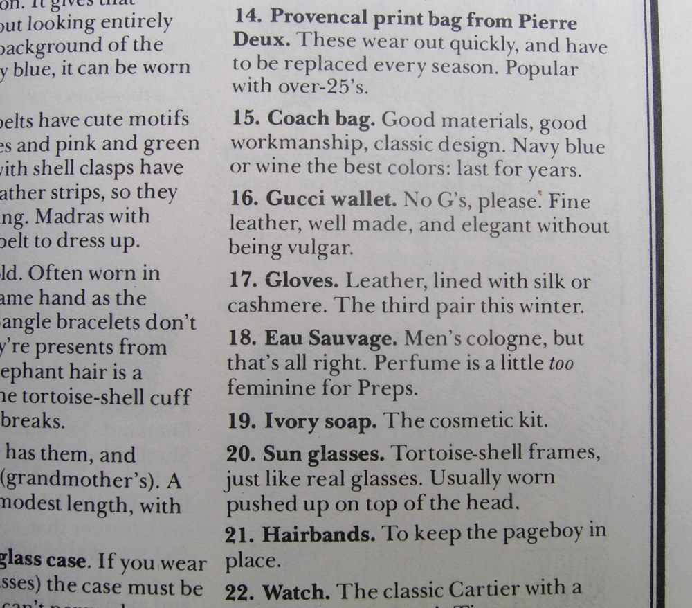 My Back Pages: Perfume in The Preppy Handbook – TINSEL CREATION